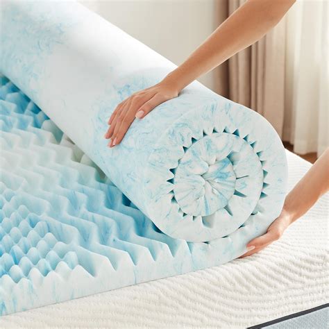 Linsy Living Twin Mattresses Toppers 2 Inch 7 Zone Cooling Gel Infused