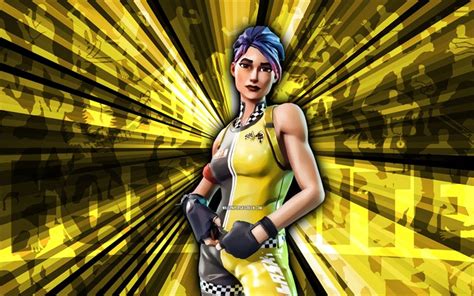 다운로드 4k 위플래쉬 포트나이트 노란 광선 배경 채찍 피부 추상 미술 포트나이트 위플래쉬 스킨 포트나이트 캐릭터 편달 포트나이트 창조적 인 예술 바탕 화면