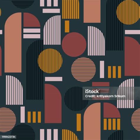 스트라이프 원활한 패턴 벡터 반복 패션 직물 웹 벽지 포장 및 모든 인쇄를위한 디자인과 현대 기하학적 혼합 모양 모양에 대한 스톡 벡터 아트 및 기타 이미지 Istock