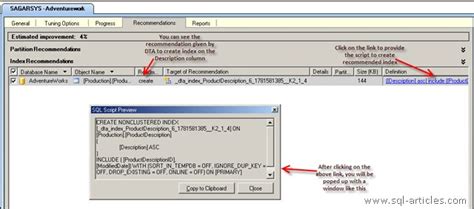 Database Tuning Advisor Dta Sql Articles