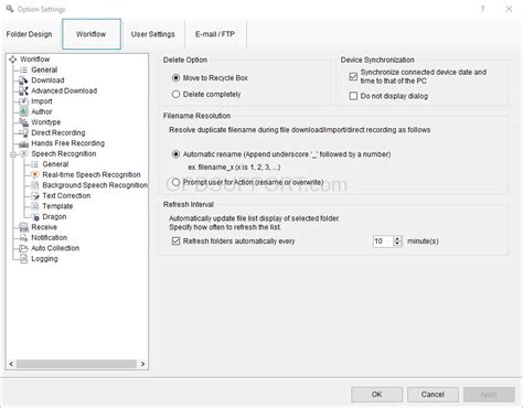 General Workflow Options Professional Audio Support