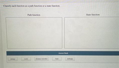 Solved Classify Each Function As A Path Function Or A State