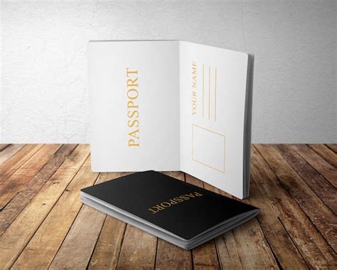 Premium Psd A Passport Book Is Open To A Page That Says Passport On