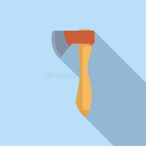 Sharp Axe With Wooden Handle For Cutting Wood Stock Illustration
