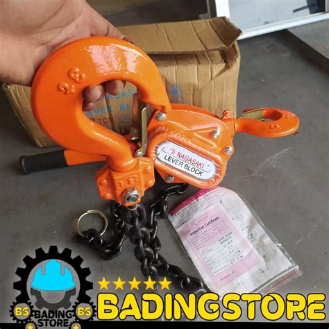 Jual Nagasaki Lever Block 3 Ton Rantai 1 5 Meter Chain Block 3 Ton Original Nagasaki Made In