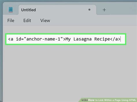 How To Link Within A Page Using HTML Steps With Pictures