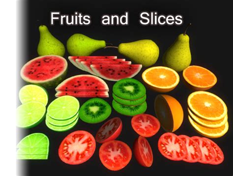 Fruits And Slices 3d Food Unity Asset Store