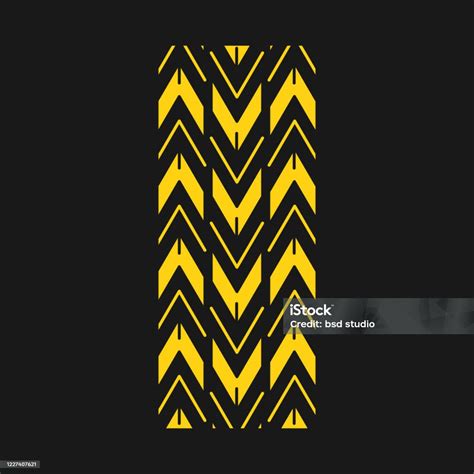 트랙 트레드 노란색 Rgb 색상 아이콘 상세한 자동차 오토바이 타이어 마크 두꺼운 홈자동차 휠 트레이스 차량 지그재그 모양의 타이어 트레일 검은 색 배경에 격리 된 벡터