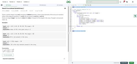 Gfg160daysofcode 160daysofcode Problemsolving Binarysearch