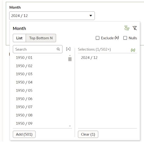 How To Set Month Filter To Current Month — Oracle