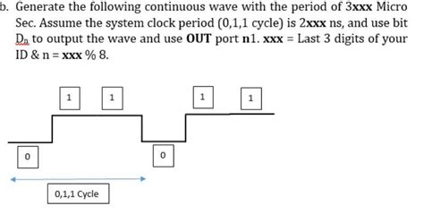 B Generate The Following Continuous Wave With The Chegg