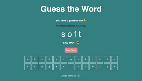 Github Aut0maat10hangman Hangman Is A Word Guessing Game Built With Reactjs
