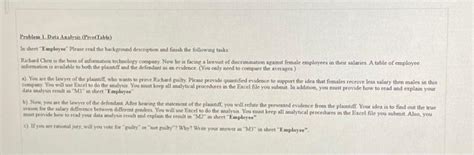 Solved Problem Data Analysis Pivot Table In Sheet Chegg Com