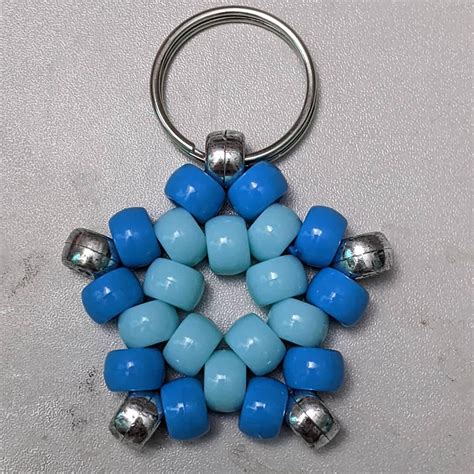 Sun Or Moon Inspired Kandi Star Keychain Etsy