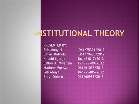 Ppt Institutional Theory Powerpoint Presentation Free Download Id 5526445