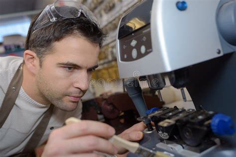 Man Fixing Machine Stock Image Image Of Manual Inspection 298851035
