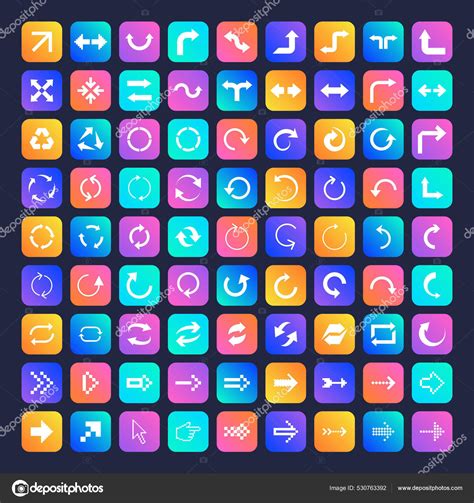 Arrow And Cursor Icons Stock Vector By Karnoff