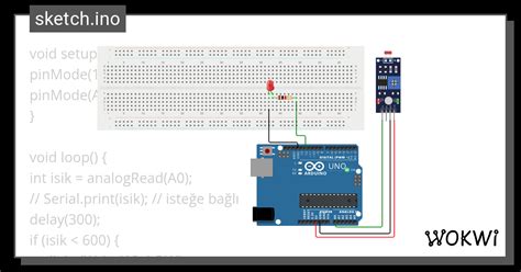 Ldr Ile Sensörlü Lamba Yapımı Wokwi Esp32 Stm32 Arduino Simulator