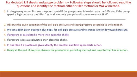 Deviated Kill Sheets And Gauge Problems Pdf