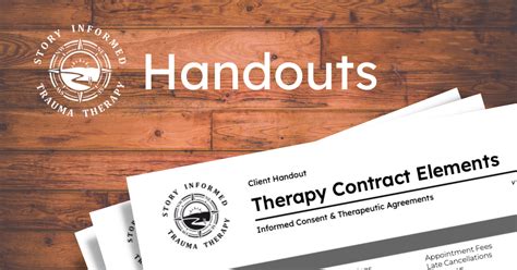 Therapy Contract Elements Story Informed Trauma Therapy