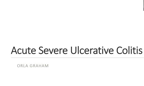 Management Of Acute Colitis Content Medall