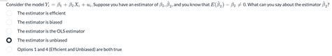 Solved Consider The Model Yiβ1β2xiui Suppose You Have An