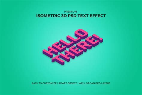 Premium Psd Isometric 3d Text Effect