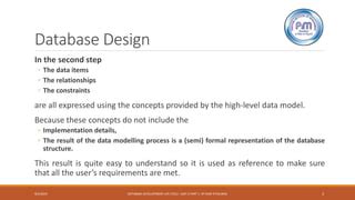 Database Design Conceptual Logical And Physical Design Unit Part PPTX Databases