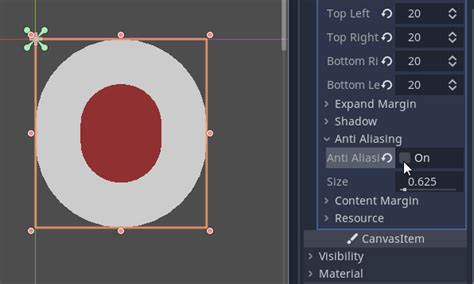 Styleboxflat Downscaling Corner Radius Causes Incorrect Rendering With Border Width And Anti