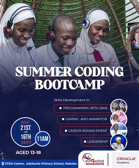 teenage learners participate in oracle academy summer coding bootcamp in nigeria