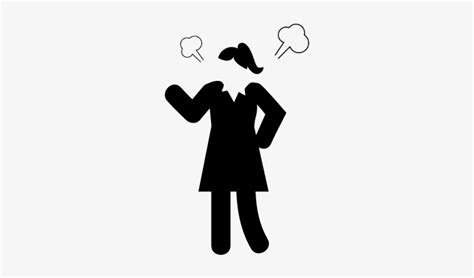 Angry Girl Silhouette