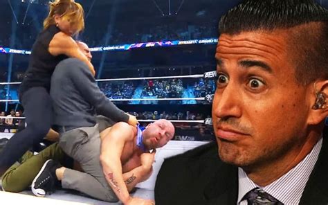 Justin Roberts Reacts To Bryan Danielsons Tie Choking Spot At 9 25 Aew