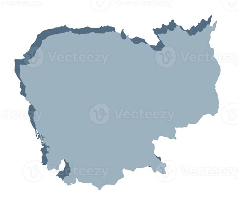 Cambodia Map 3d 26266768 Png