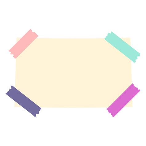 Empty Note Paper On The Wall Isolated Vector Illustration On White