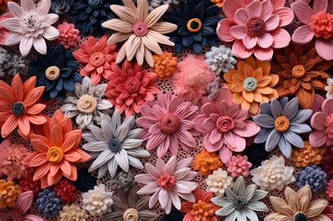 Premium Photo Colorful Flowers Bloom And Fill Whole Screen