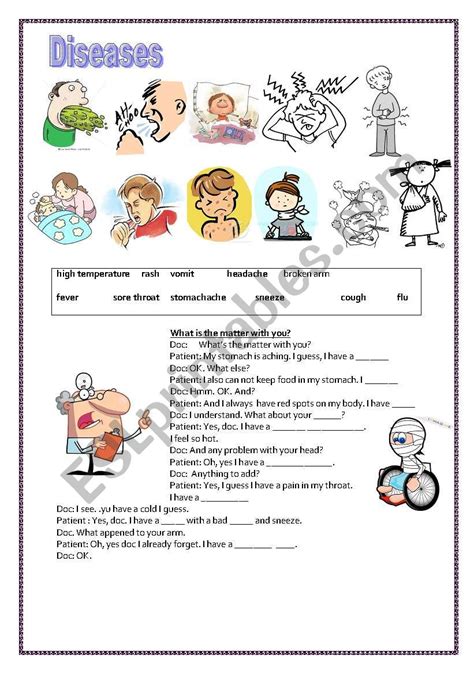 Diseases Esl Worksheet By Netameli