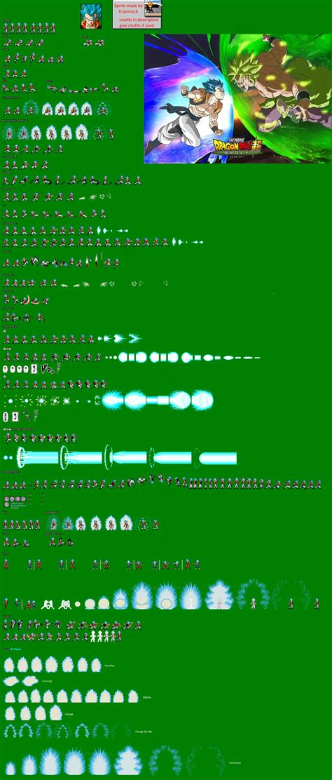 Gogeta Ssb Jus Dbs Broly Sprite Sheet Completed By X Sputnick On Deviantart