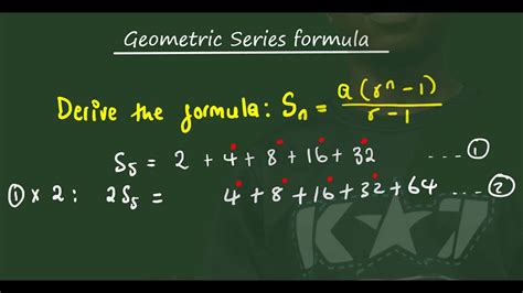 Geometric Series Formula Derivation Youtube