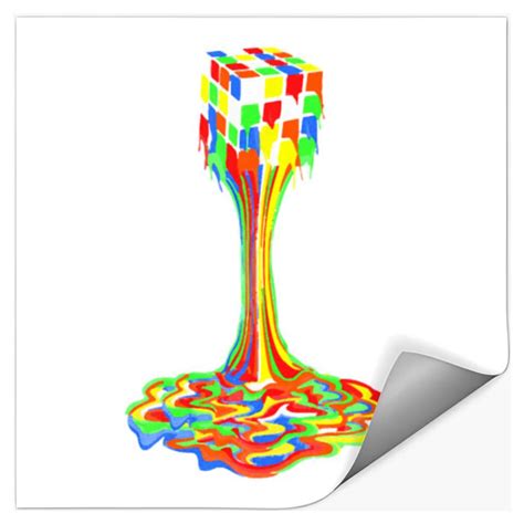 Awesome Graphic Melting Rubik Rubix Rubics Cube Sold By Chris Clark