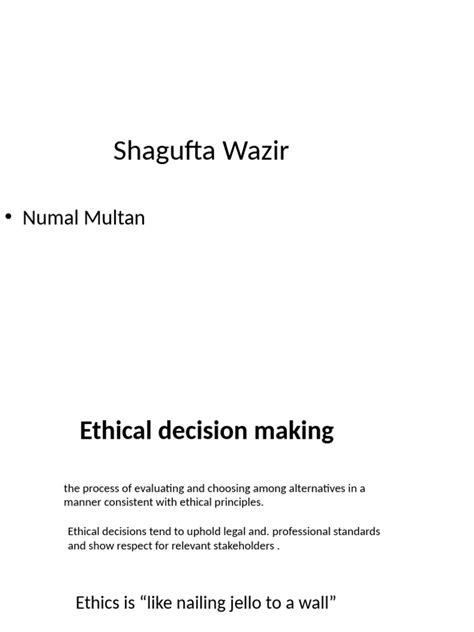 Shagufta Wazir Pdf Decision Making Utilitarianism