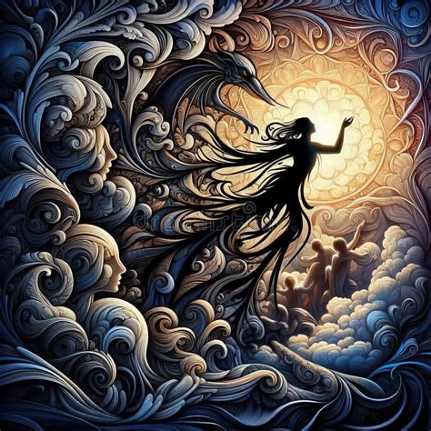 Shadow Overlay The Layering Of Shadows To Create Depth And Dme Stock Image Image Of White