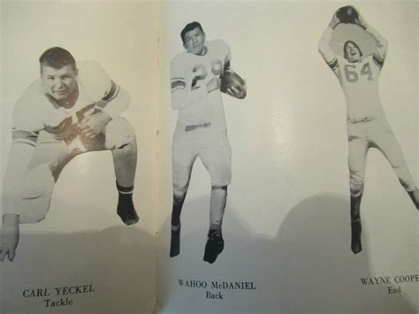 Chief Wahoo Mcdaniel 1954 Midland High School Yearbook Miami Dolphins Soph 2102998057
