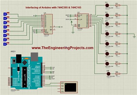 Interfacing Of Arduino With 74hc595 74hc165 The Engineering Projects