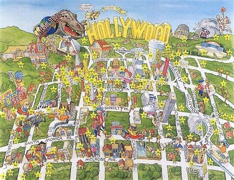 Hollywood Walk Of Stars Map