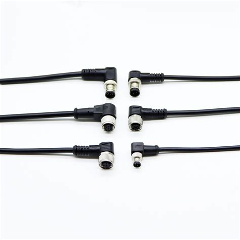 Connector Male Female Aviation 4 Core 5 Pin Sensor Signal Connecting Wire Injection Molded M12