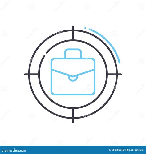 Business Focused Line Icon Outline Symbol Vector Illustration
