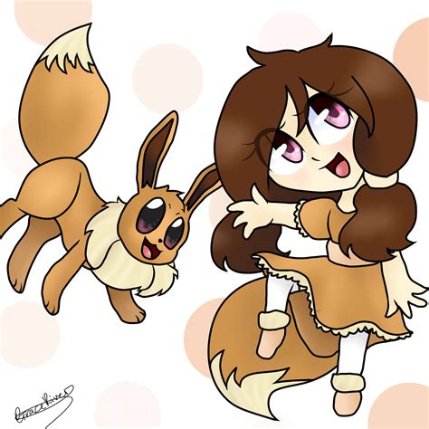 Chibi Eevee And Human Eevee By Graceysworld On Deviantart