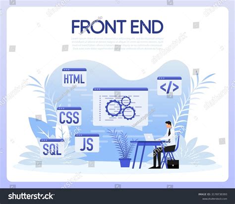 Front End Software Development Programming Code Stock Vector Royalty Free 2178730393