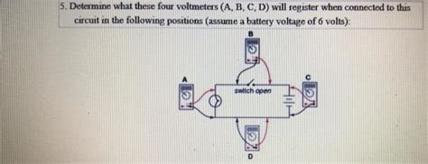 Solved 15 Determine What These Four Voltmeters A B C D