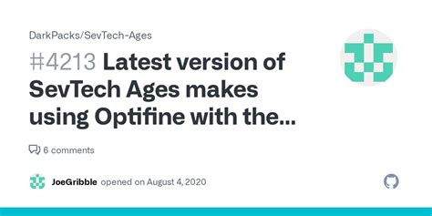 Latest Version Of SevTech Ages Makes Using Optifine With The Pack Impossible Issue